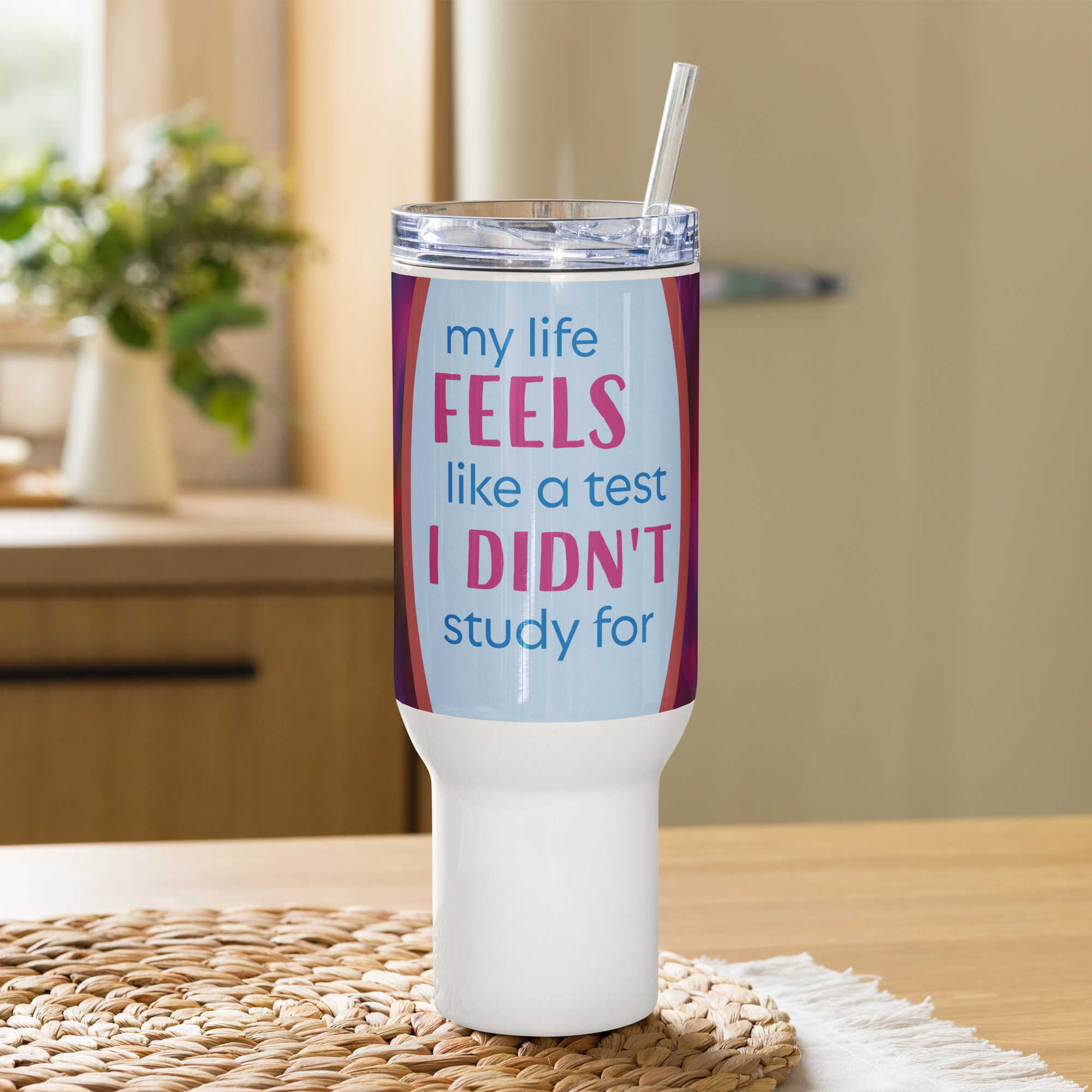 "Test" 40 OZ Travel Mug with a Handle by CapsJunction – A & M Gifts